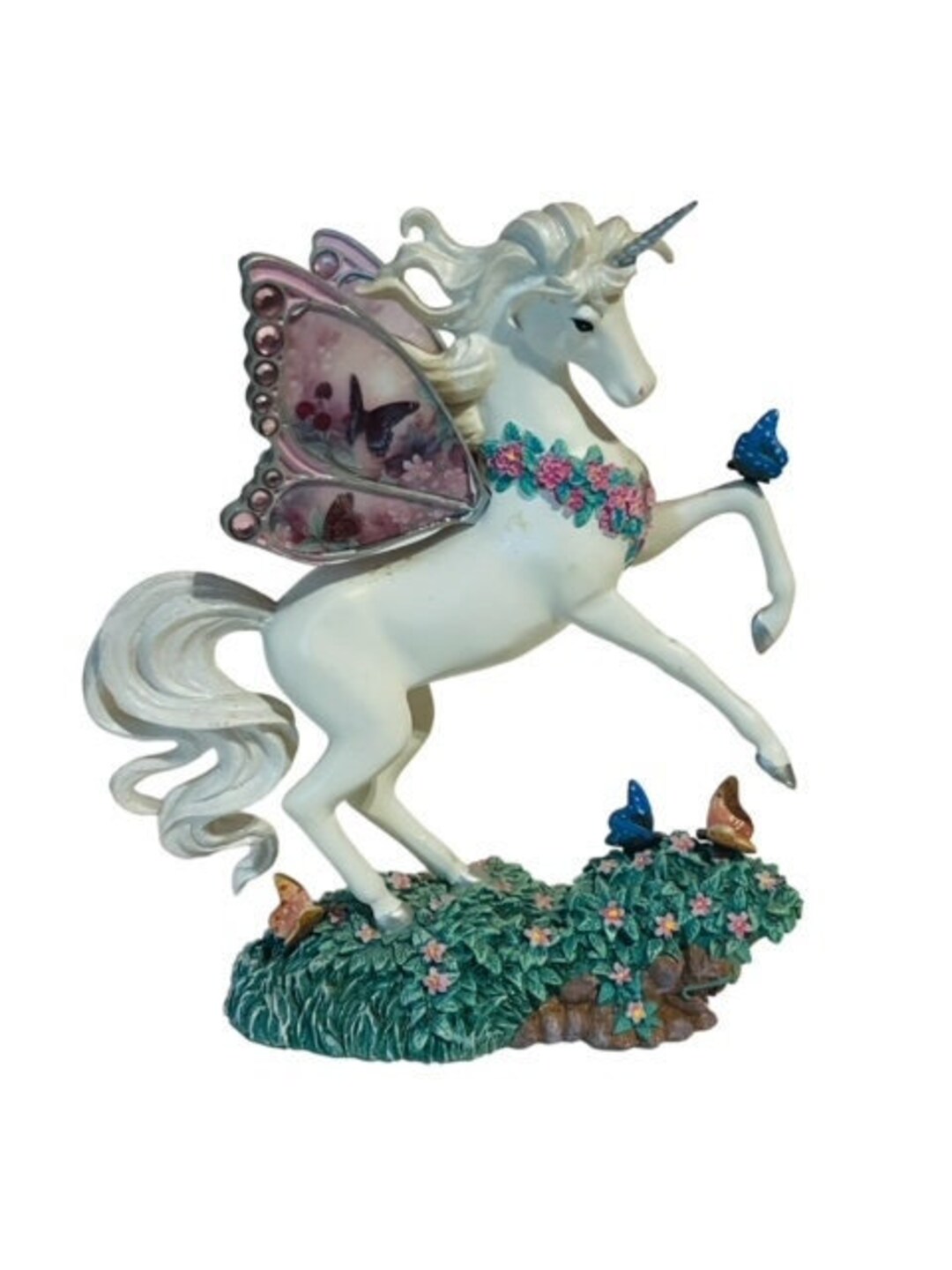 Unicorn Figurine Pegasus Hamilton Collection Flights Fancy Enchanted ...