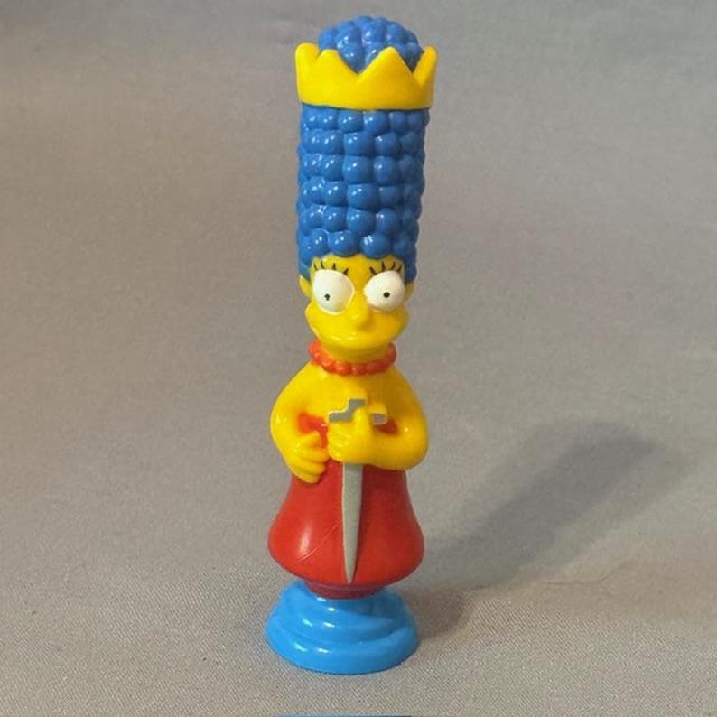 Vintage Simpsons Figure 3D Chess Set Piece Board Game Part 1992 Marge ...