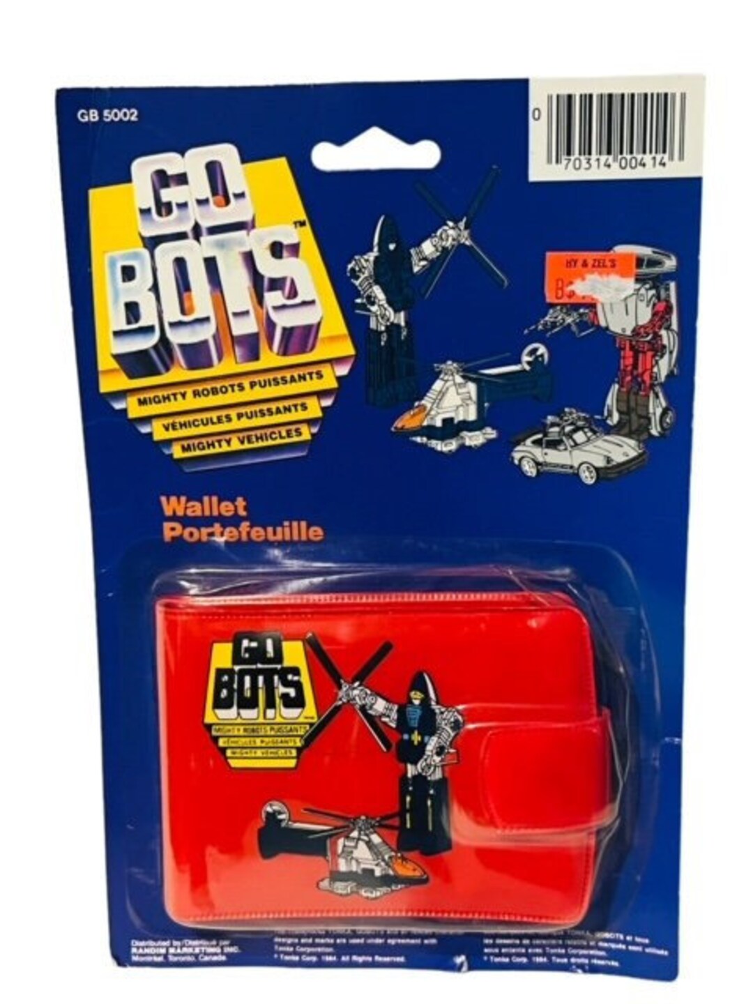 Go Bots Wallet Cop-tur Canada SEALED MOC Gobots 1984 Tonka FRENCH ...