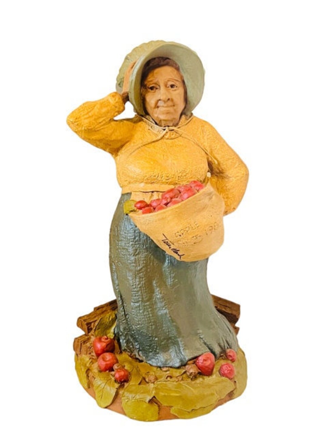 Tom Clark Gnome Dwarf Elf Figurine Sculpture SIGNED Cairn Apple Annie ...