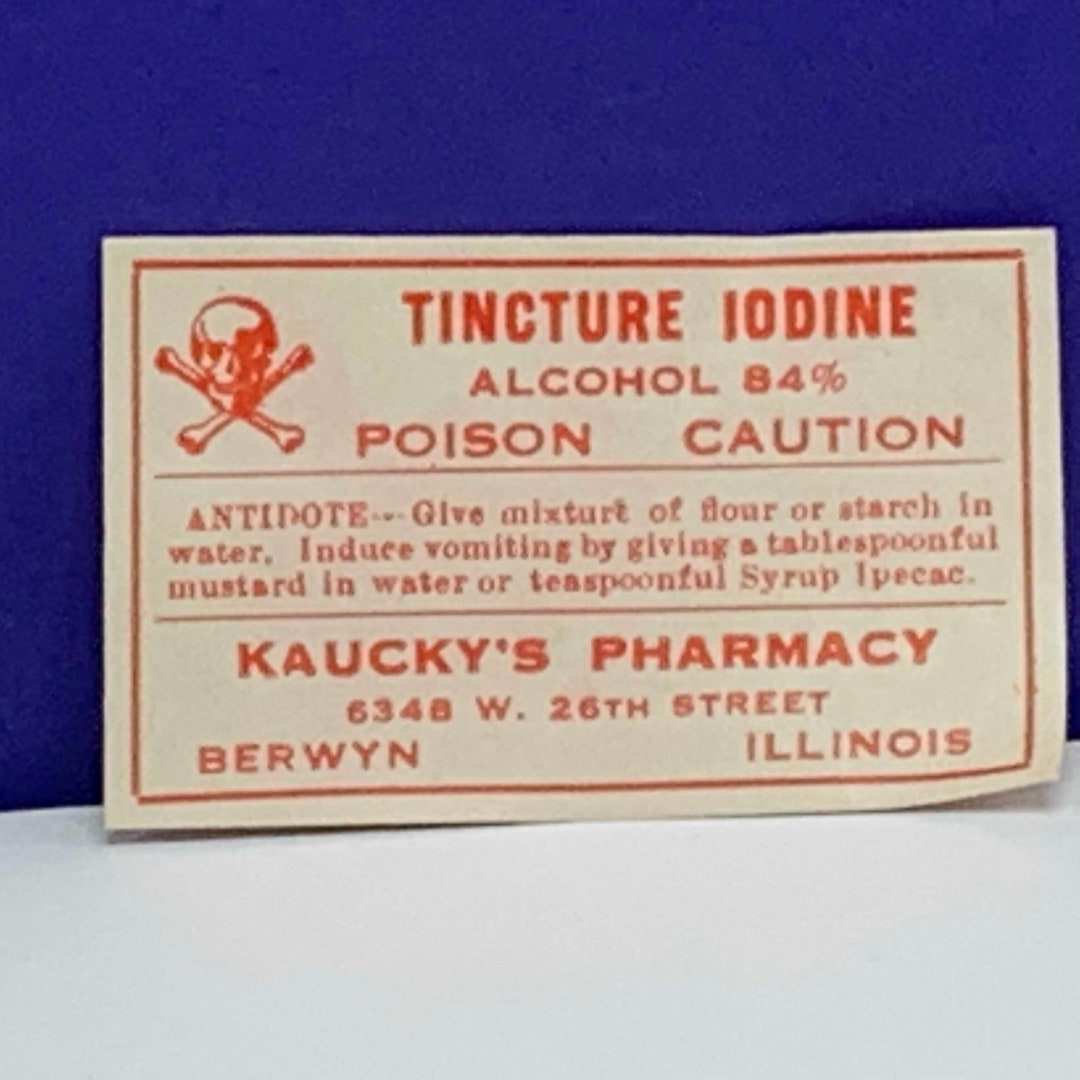 VINTAGE DRUG STORE Label Vintage 1930s Ephemera Paper Pharmacy ...