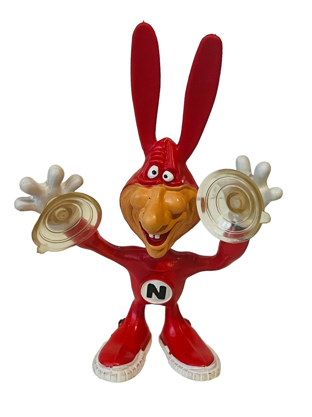 Dominos Pizza Noid Rubber Toy Figure Vtg Car Window Suction RARE 1989 ...