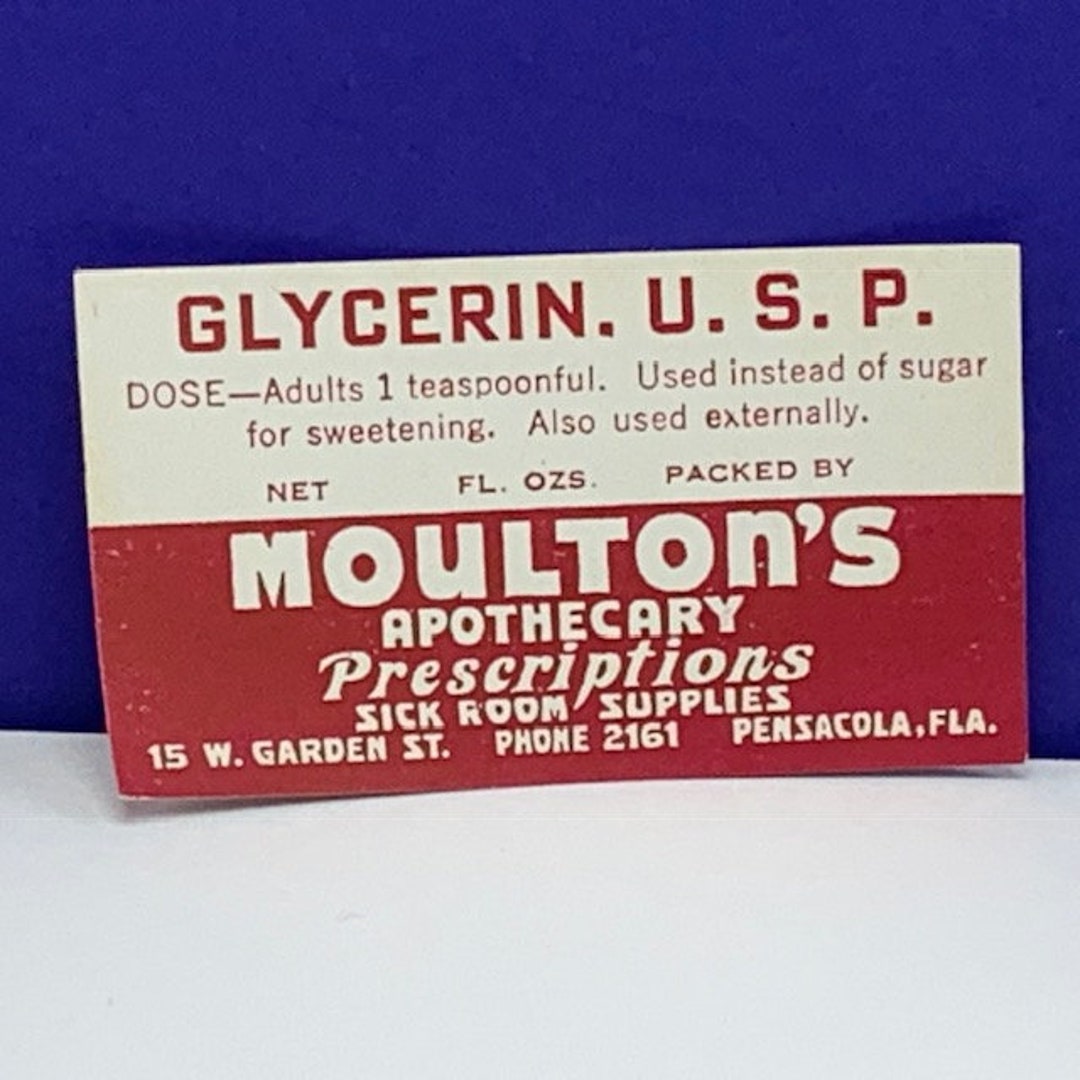 VINTAGE DRUG STORE Label Vintage 1930s Ephemera Paper Pharmacy ...