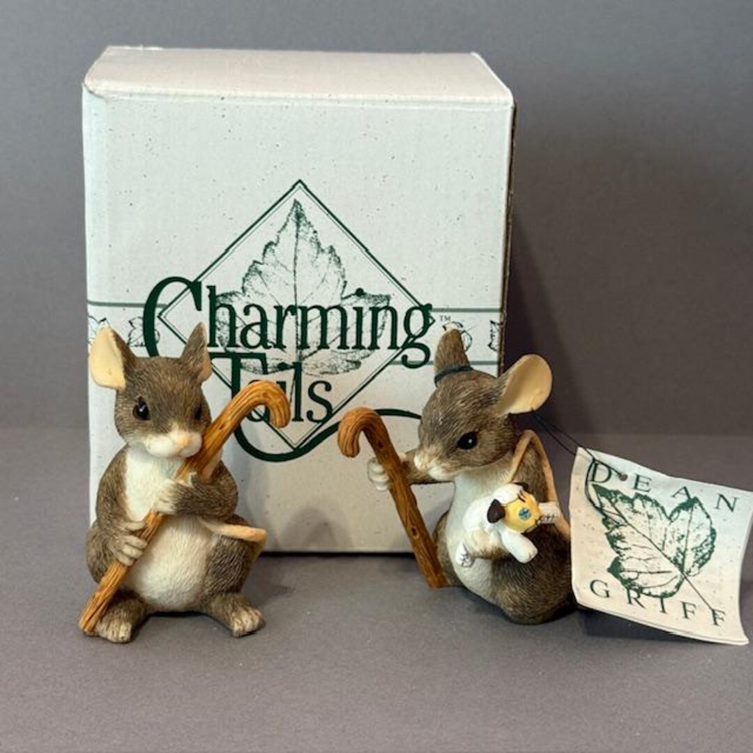 Vintage Charming Tails Figurine Fitz Floyd Christmas Mouse Nativity ...