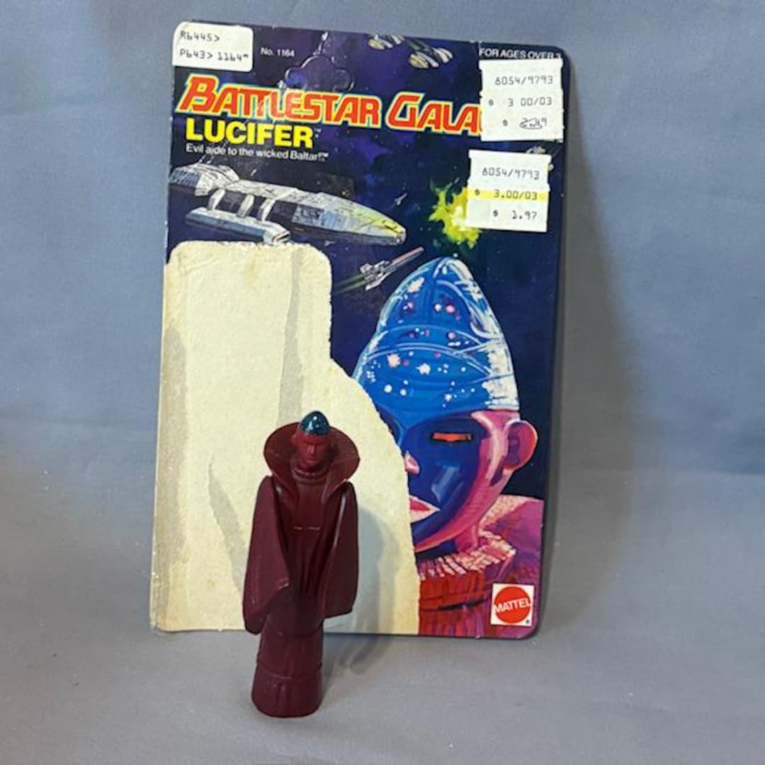 Vintage Lucifer Battlestar Galactica Mattel Figure Toy 1978 UNPUNCHED ...