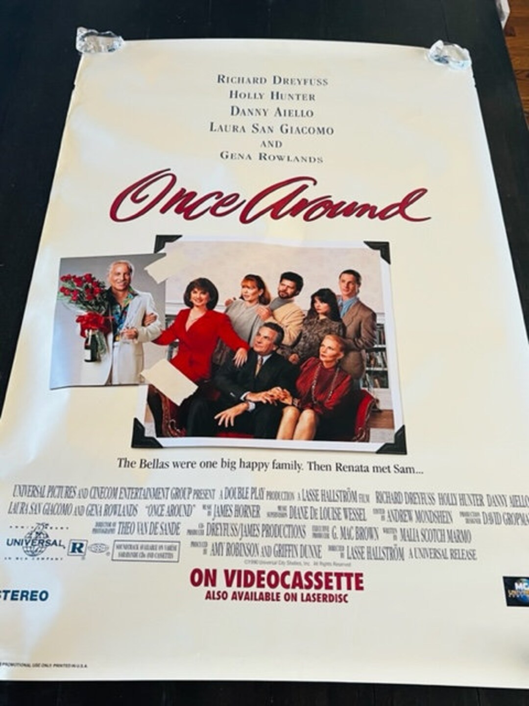 Movie Theater Cinema Poster Lobby Card Vtg 1990 Once Around Richard ...