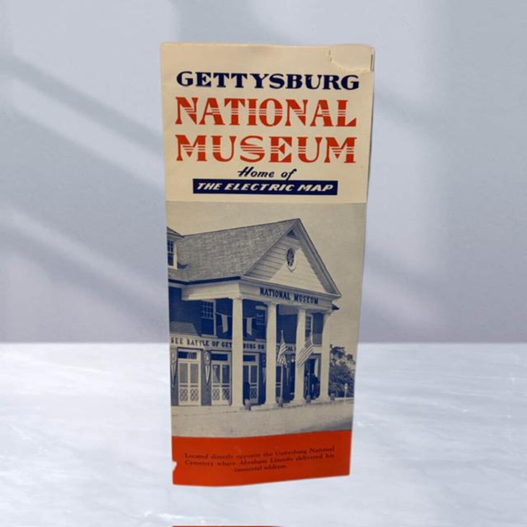 Vintage Gettysburg Travel Guide Brochure Ephemera Map Civil War PN ...
