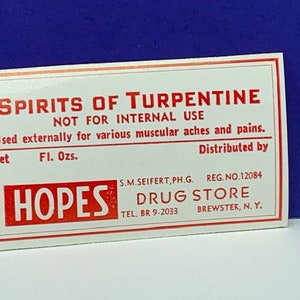 VINTAGE DRUG STORE Label Vintage 1930s Ephemera Paper Pharmacy ...