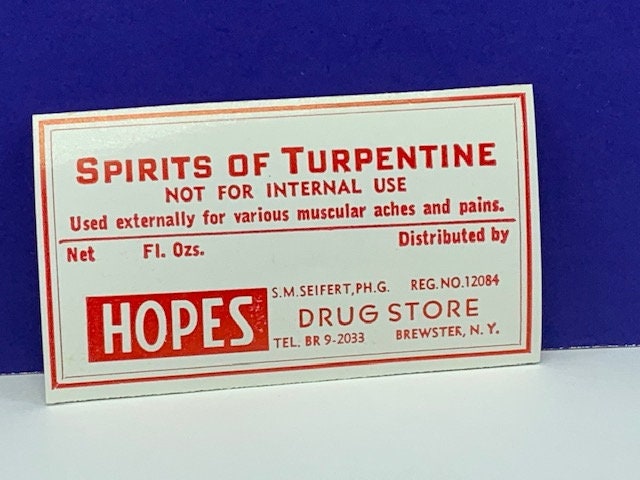 VINTAGE DRUG STORE Label Vintage 1930s Ephemera Paper Pharmacy ...