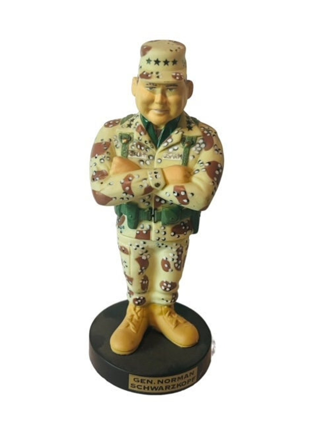General Norman Schwarzkopf Resin Figure Iraq Bobblehead 1991 Desert ...
