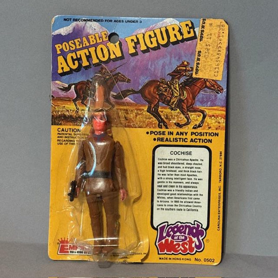Vintage Cochise Figure SEALED Excel Toy 1980 Legends West Cowboy MOC ...