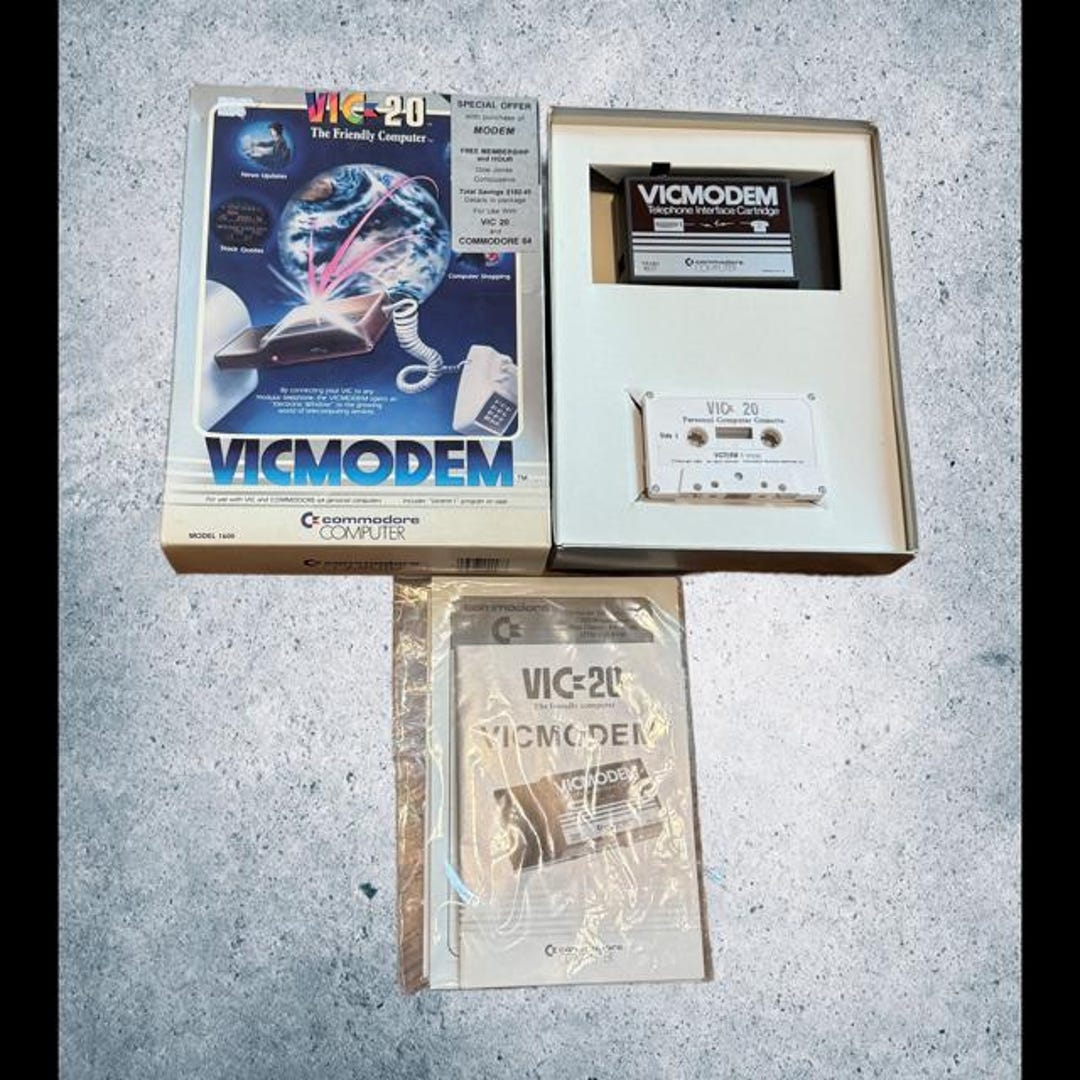 Vintage Commodore Computer Vicmodem VIC-20 Telephone Complete Kit Set ...