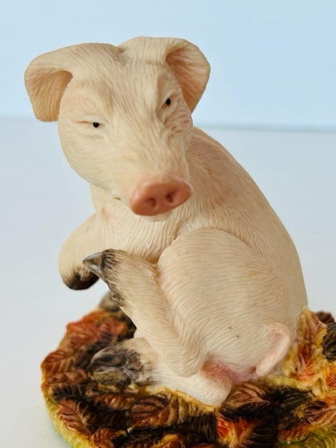 Pig Figurine Anthropomorphic Farm Hog Piglet Sculpture Flambro Piggin ...