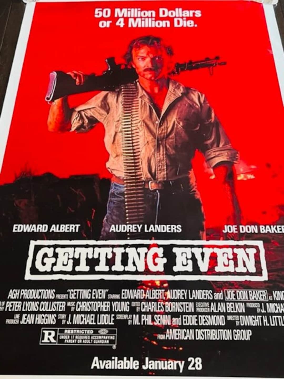 Movie Theater Cinema Poster Lobby Card Vtg 1986 Getting Even Edward ...