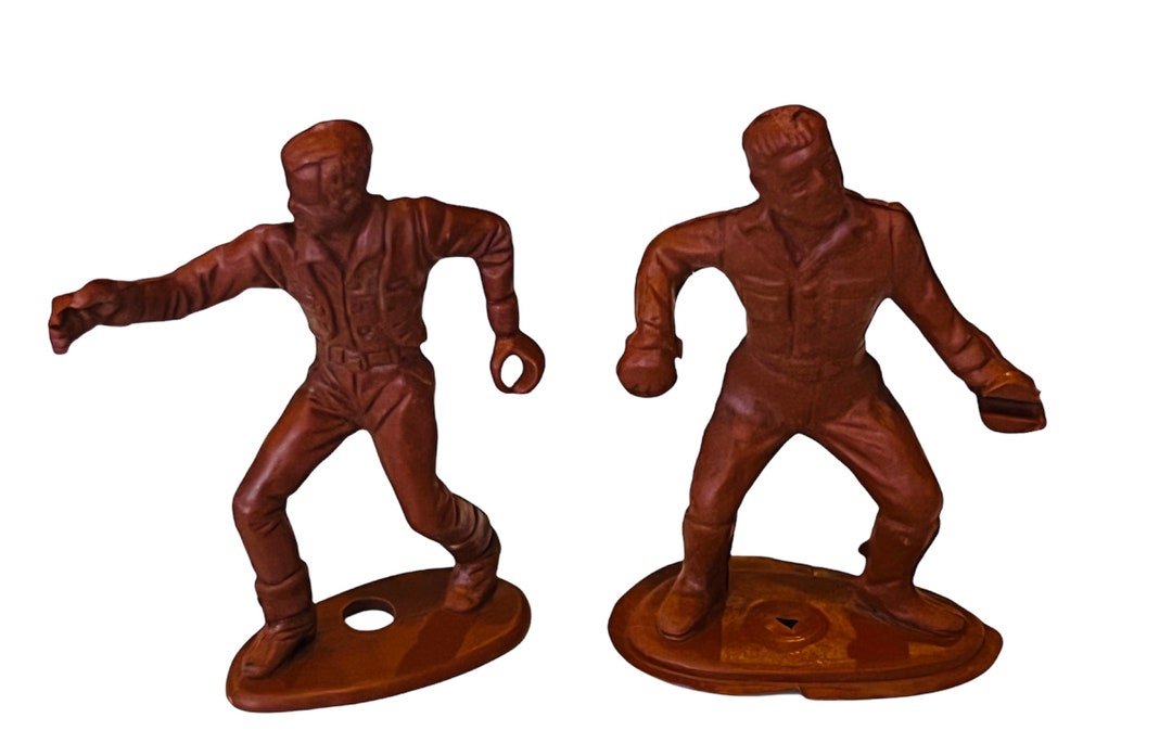 MPC Ring Hand BROWN Army Men Toy Soldier Plastic Military Figure Vtg ...