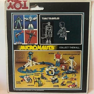 Micronauts Action Figure Toy Vtg Robot 1979 Mego Card Time Traveller ...