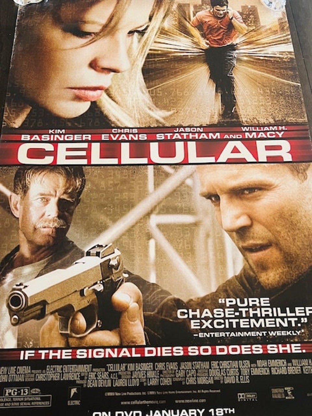 Movie Theater Cinema Poster Lobby Card 2004 Cellular Jason Statham Kim ...