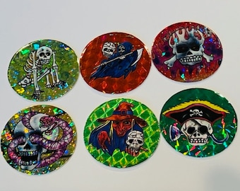 Skull Skeleton Pogs - Etsy