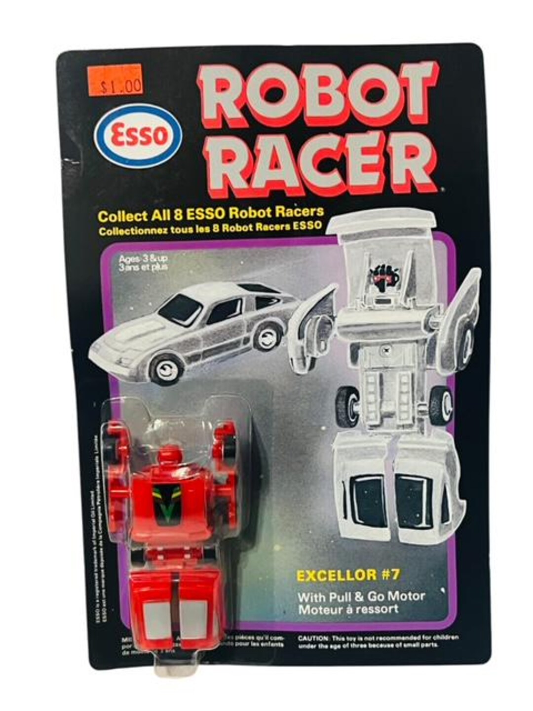 Robot Racer Figure Friction Go Toy Gobot Transformer 1980s Esso MOC ...