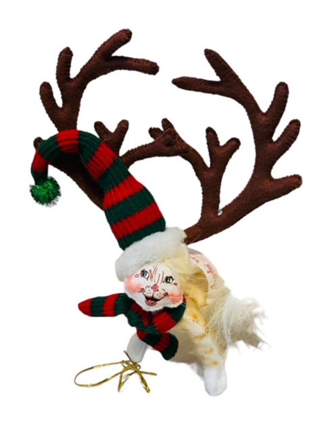 Annalee Doll Vtg Toy Figure Anthropomorphic Christmas Ornament Cat Deer ...