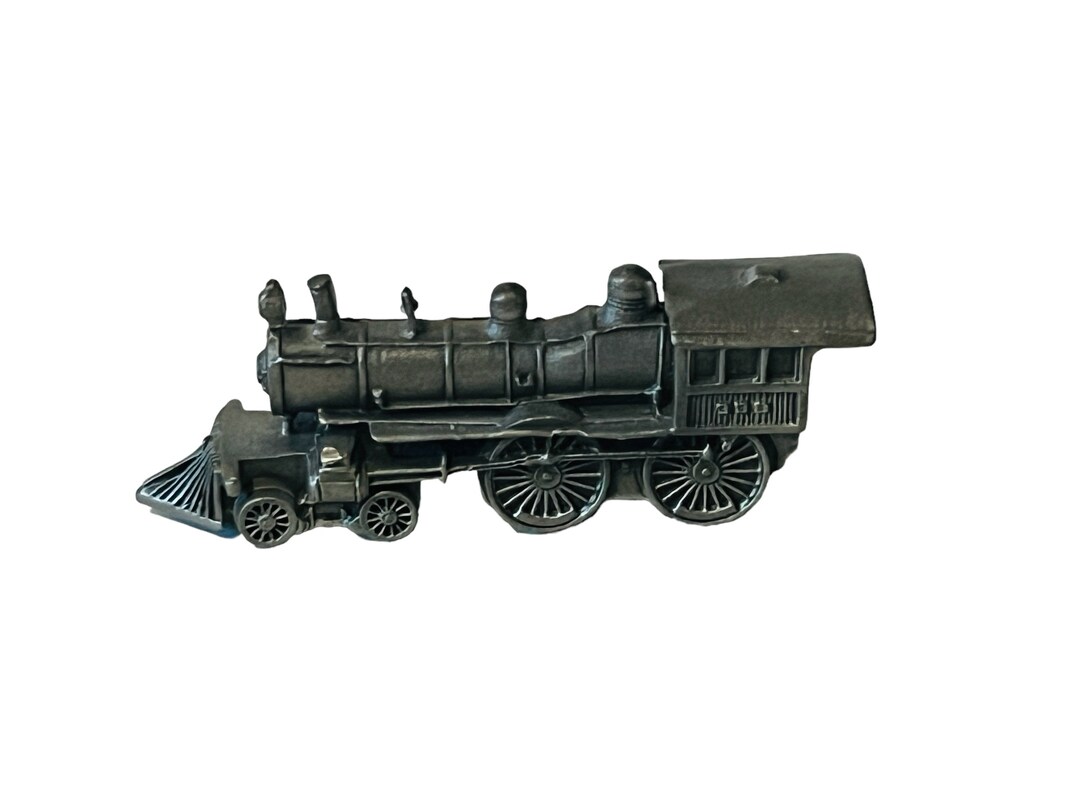 Danbury Mint Pewter Train Locomotive Figurine Railroad Steam Engine 999 ...
