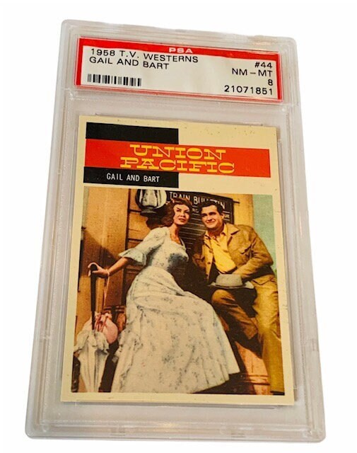 TV Westerns Trading Card 1958 Graded PSA 8 Mint Cowboy Gail and Bart ...