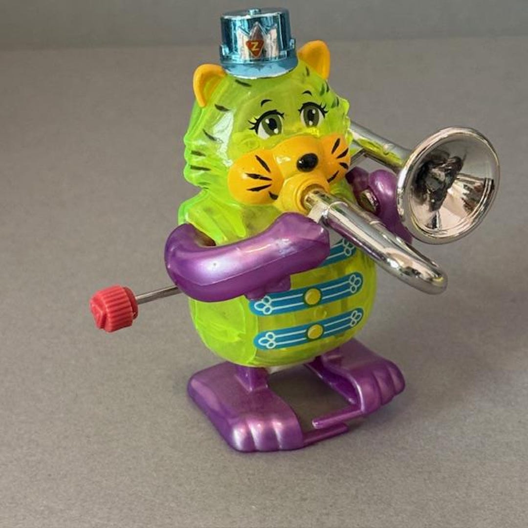 Vintage Showbiz Wind up Toy Chuck E Cheese Band Tomy Figure ...