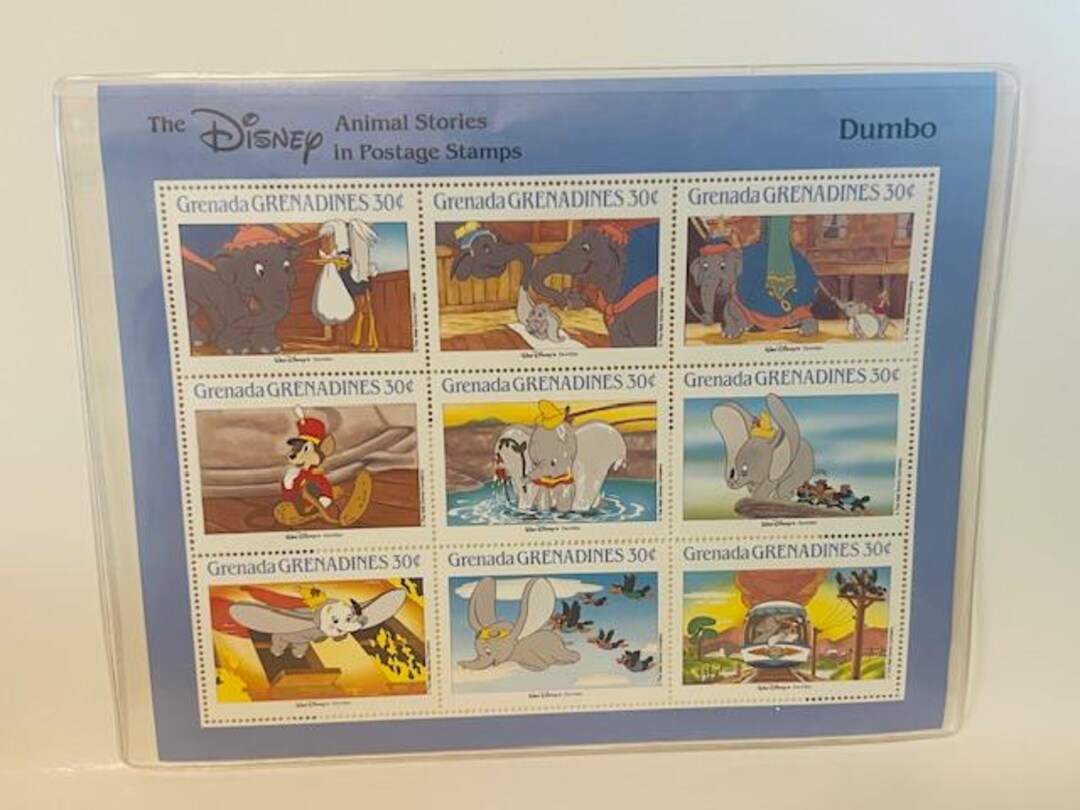 Walt Disney Collectible Postage Stamps Set Animal Stories Dumbo Timothy ...