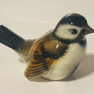 Bird Figurine Vtg Sculpture Goebel Hummel Western Germany W Chickadee ...