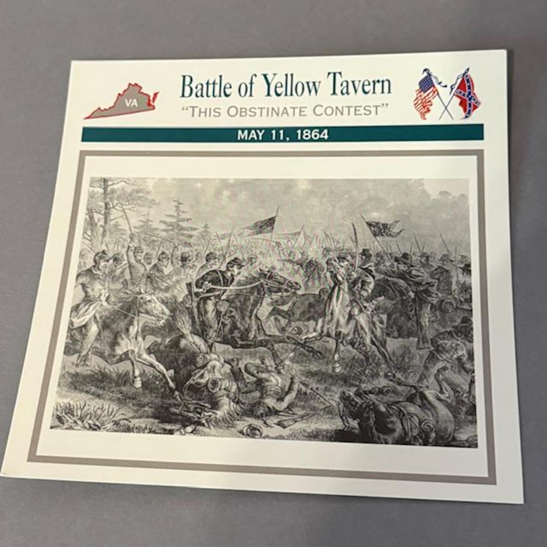 Vintage Civil War Card 1995 Atlas Military Battles Campaigns Yellow ...
