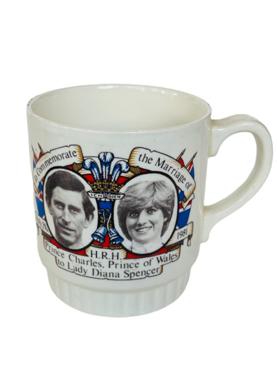 Queen Elizabeth Princess Diana Royal Glass Cup Mug Broadhurst - Etsy ...