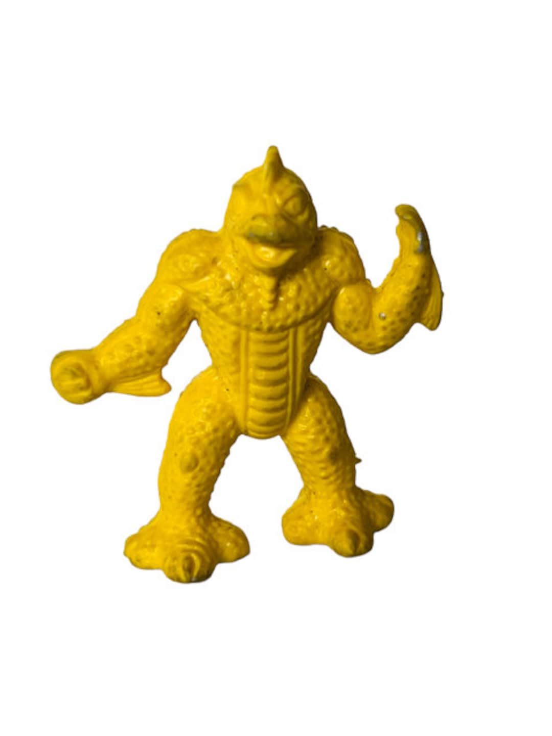Diener Rubber Toy Figure Eraser Monster Space Alien Kaijou Vtg Yellow ...