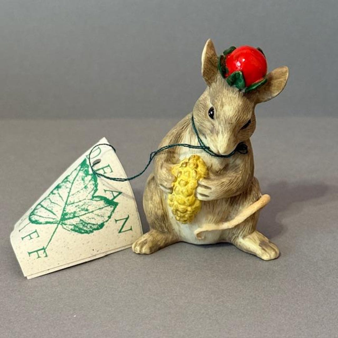 Vintage Charming Tails Figurine Fitz Floyd Christmas Mouse Nativity ...