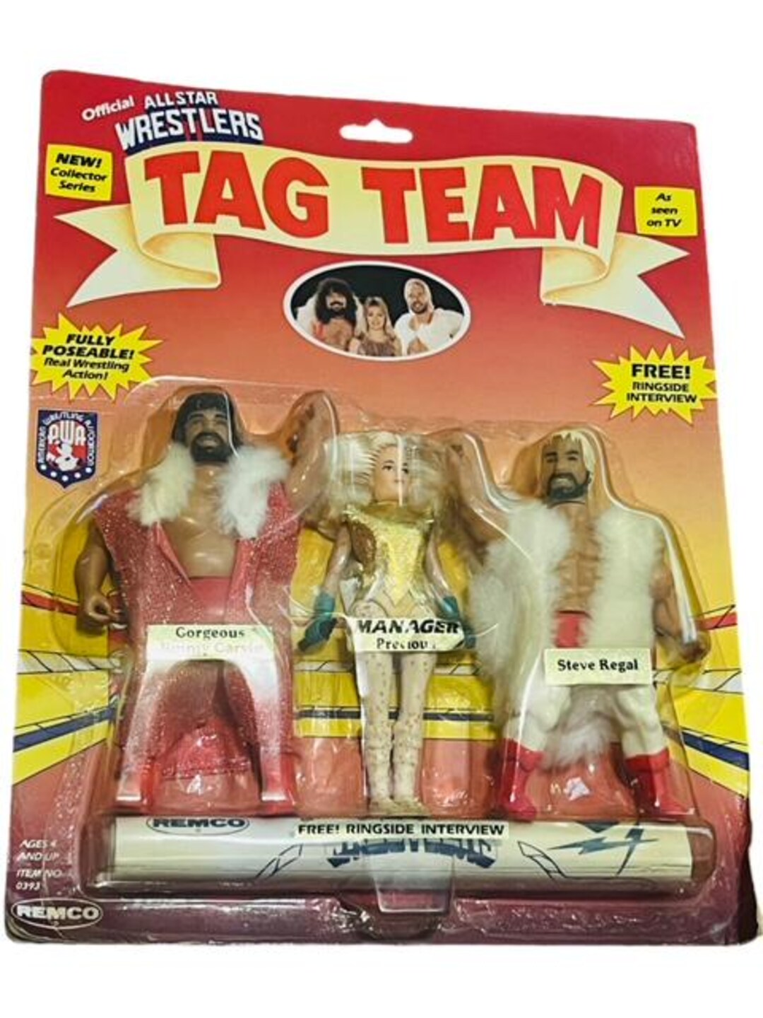 Jimmy Garvin Steve Regal Remco AWA Wrestler Figures MOC Vtg Precious ...
