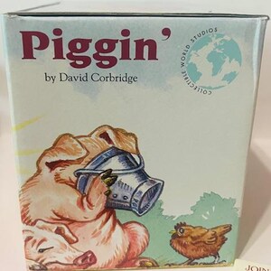 Pig Figurine Anthropomorphic Corbridge Piglet Flambro Piggin BOX Greedy ...