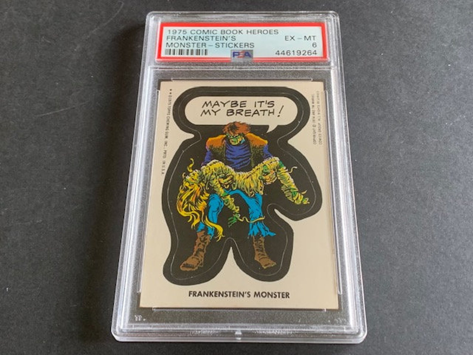 Horror Universal Monsters Trading Card Sticker Vintage 1975 Comic Book ...