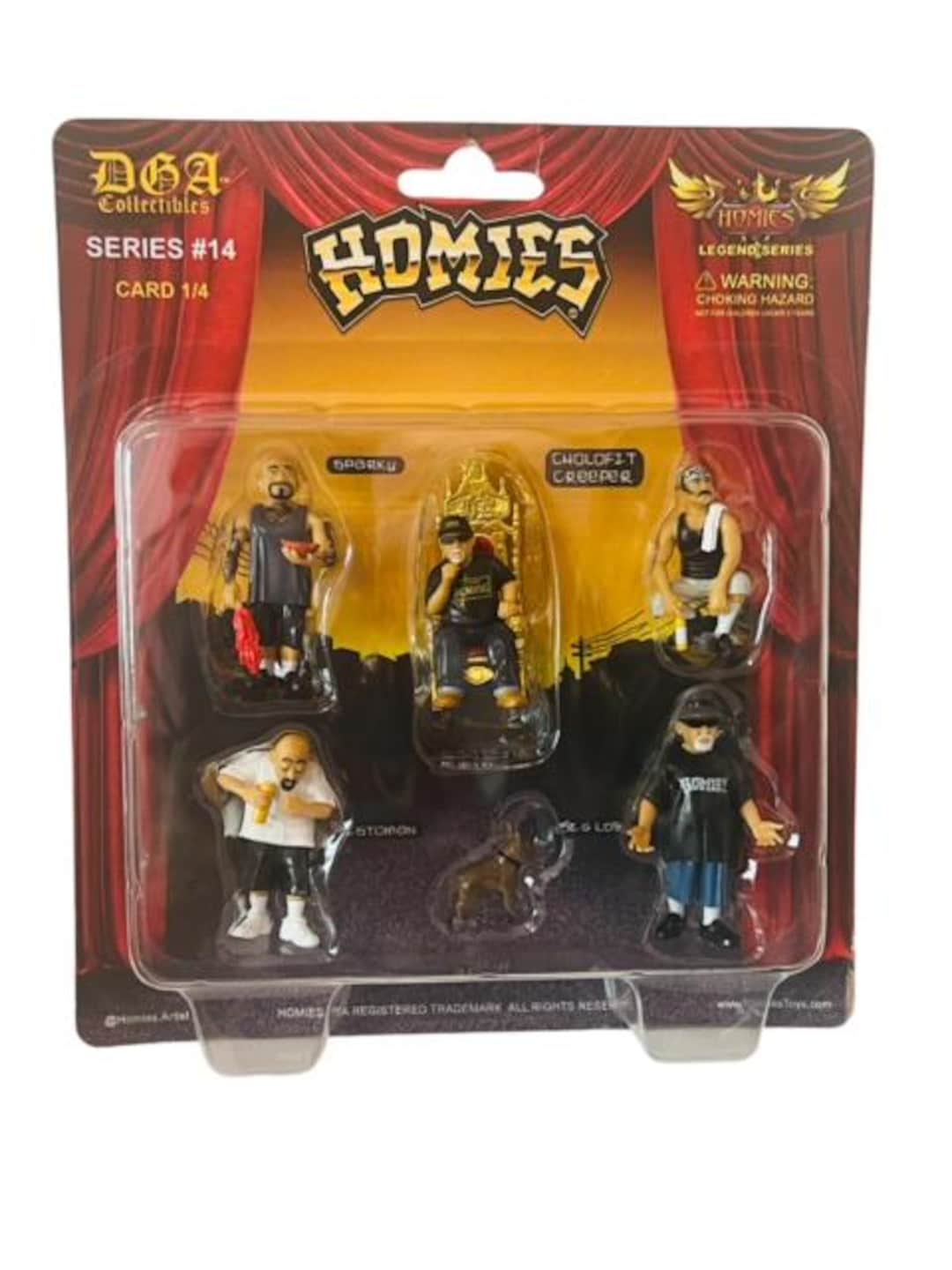 Homies Toy Figures DGA Lowrider Series 14 MOC Sealed Sparky Stitch Big ...