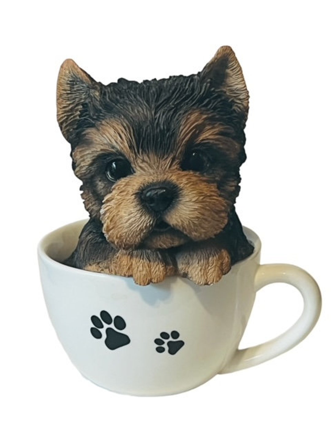 Yorkie Figurine Yorkshire Terrier Anthropomorphic Dog Puppy Teacup Mug ...