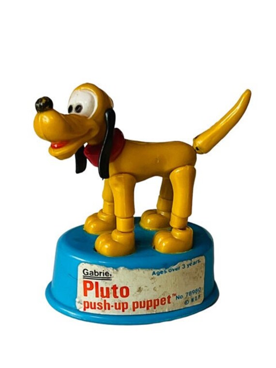 Mickey Mouse Pluto Push up Puppet 1977 Vtg Disney Gabriel - Etsy