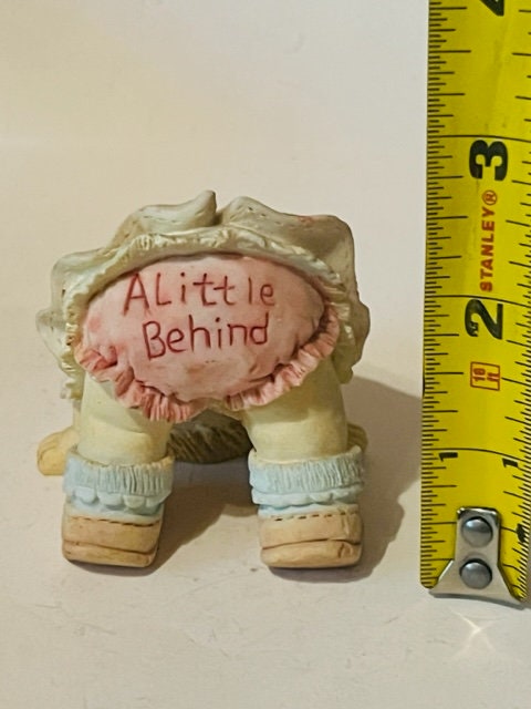 Enesco Figurine A Little Behind Girl Cartwheel Gift Vtg Head Stand Roll ...