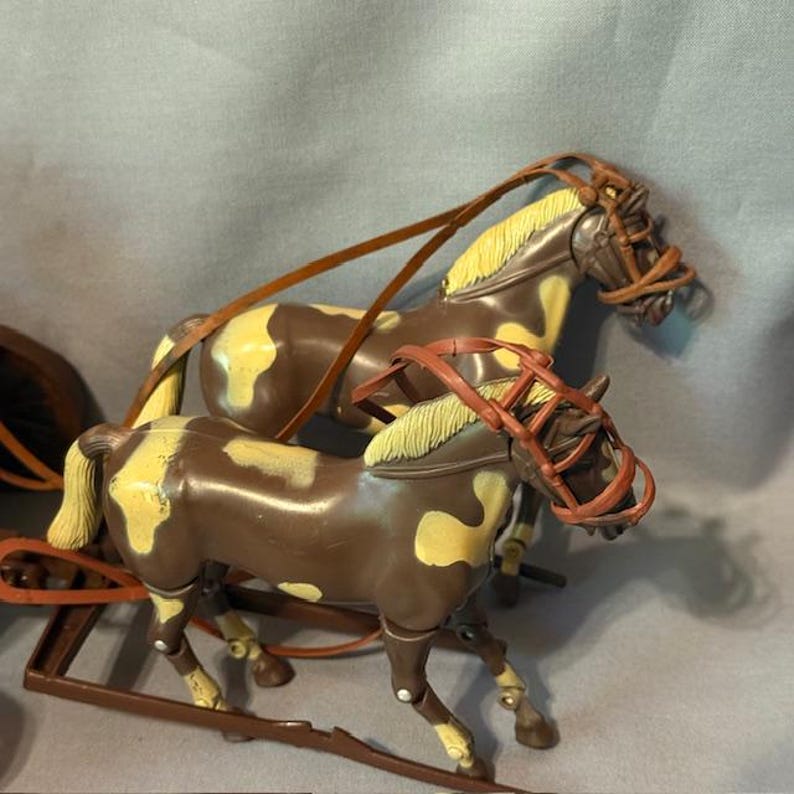 Vintage Excel Toy 1979 Legends West Cowboy Horse Carriage Wagon Buffalo ...