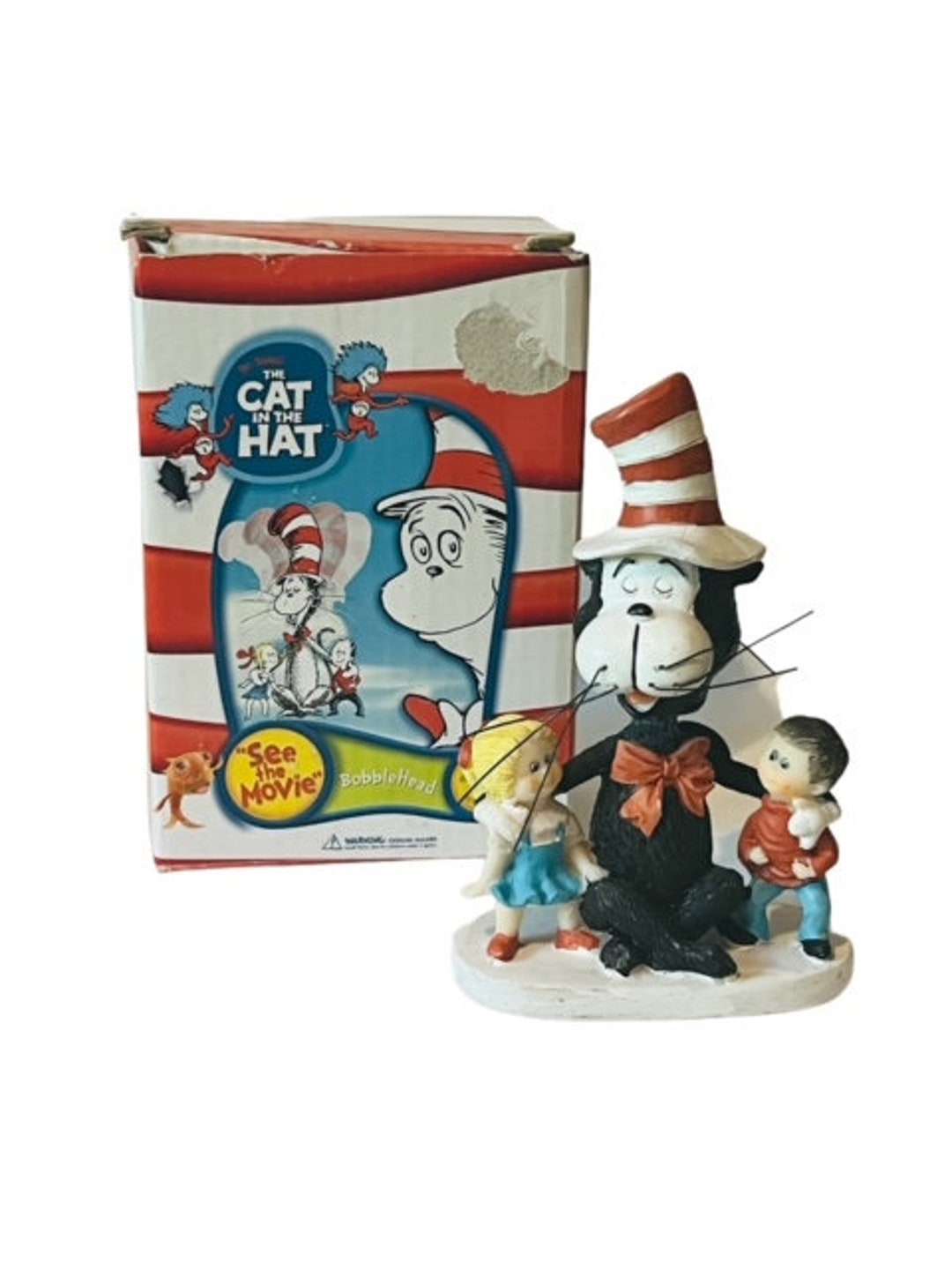 Dr Seuss Cat in Hat Thing Boop Bobble Head Nodder Bobblehead Vtg ...