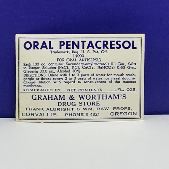 VINTAGE DRUG STORE Label Vintage 1930s Ephemera Paper Pharmacy - Etsy