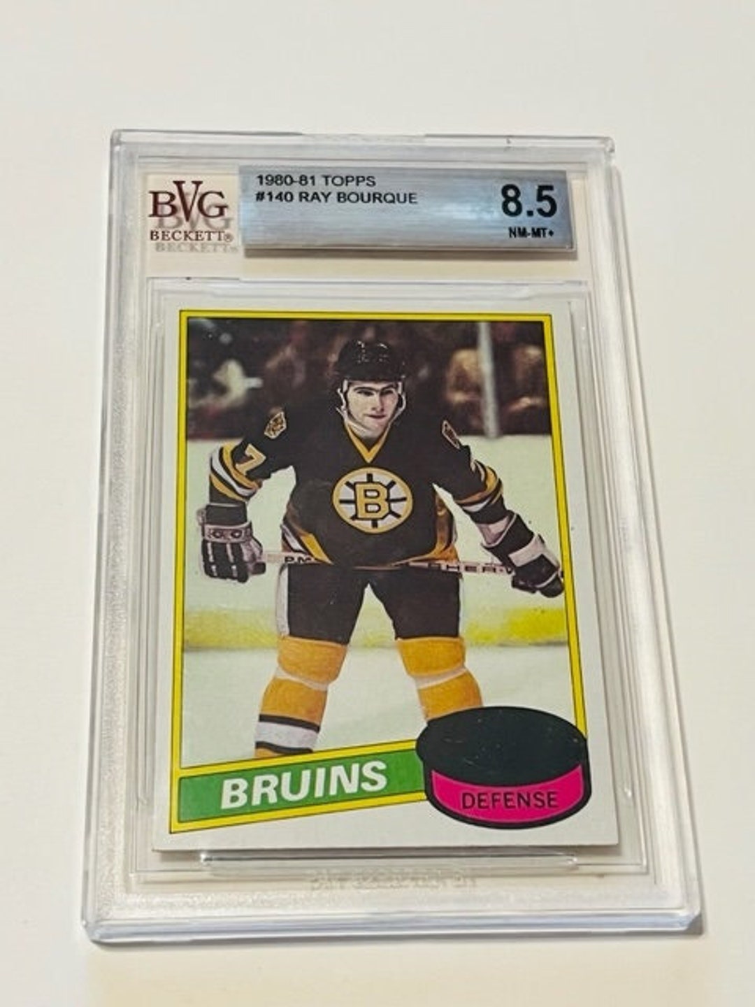 Ray Bourque Rookie Card RC 1980-81 Topps Graded BVG 8.5 Near Mint Plus ...
