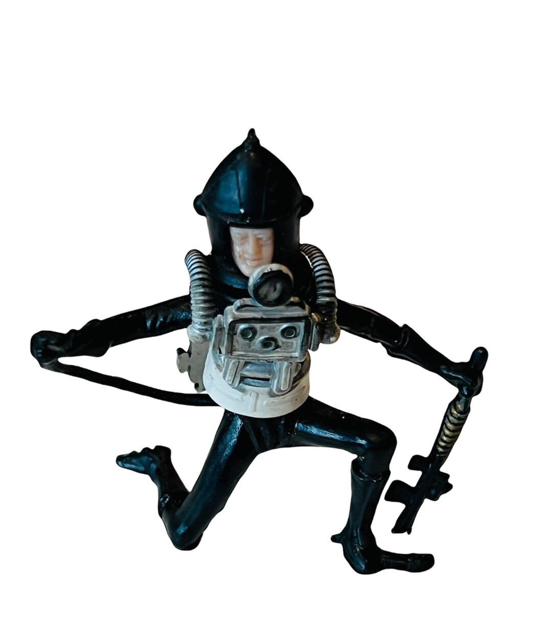 Louis Marx Miniature Black Scuba Diver Rifle RARE Vtg Action Figure Toy ...