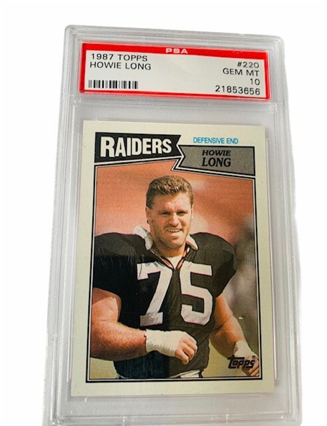 Howie Long 1987 Topps #220 Graded Psa GEM Mint 10 Oakland Los Angeles ...