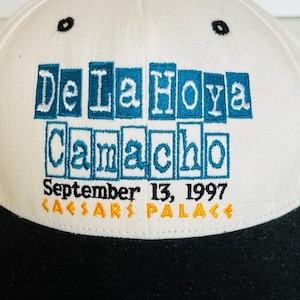Oscar De La Hoya Hat Cap VS Hector Macho Camacho Vtg 1997 Caesars ...