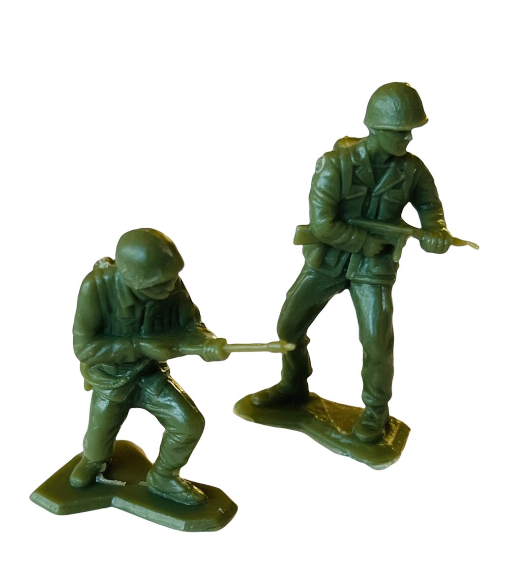 Army Men Toy Soldiers Plastic Military Mixed LOT Figures Vtg Louis Marx ...