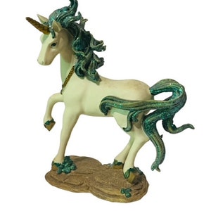Unicorn Figurine Pegasus Hamilton Collection Emerald Isle Good Luck ...