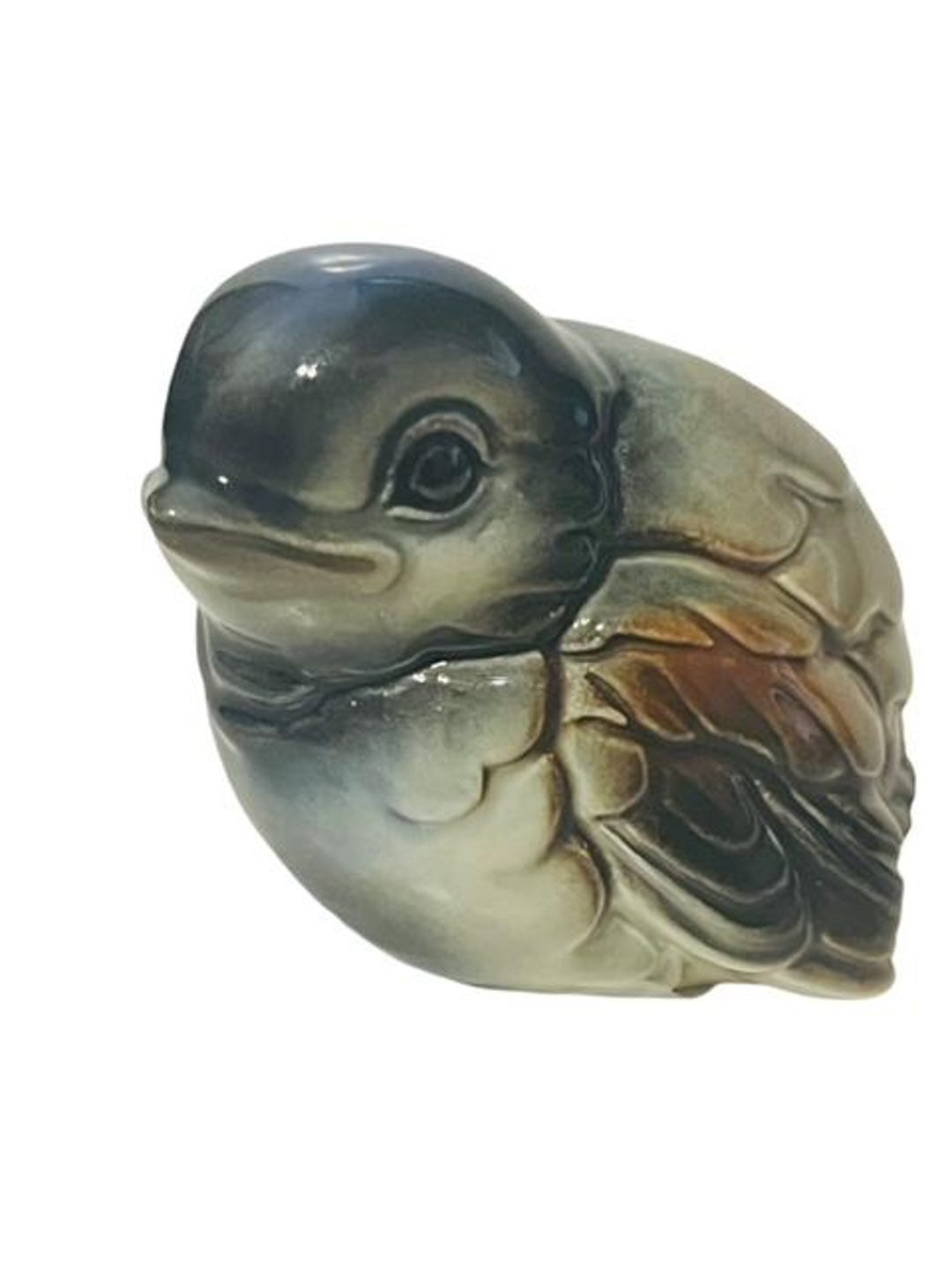 Bird Figurine Vtg Sculpture Goebel Hummel Western Germany W Chickadee ...